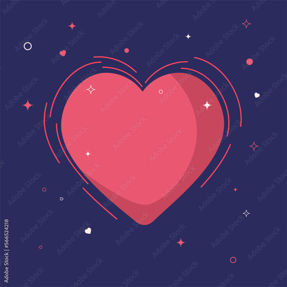 Pink heart. Wallpaper. The screensaver. A beating heart on a blue ...