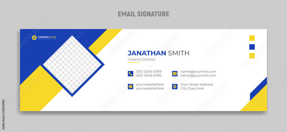 email signature or personal facebook cover page template Stock Vector ...