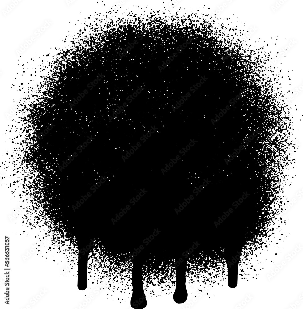 Black spray paint graffiti with splatter and drip. Stock Illustration ...