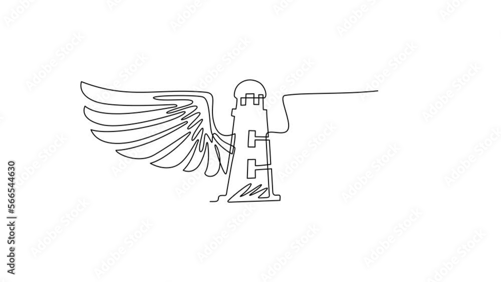 Self drawing animation of single line draw hand drawn illustration of ...