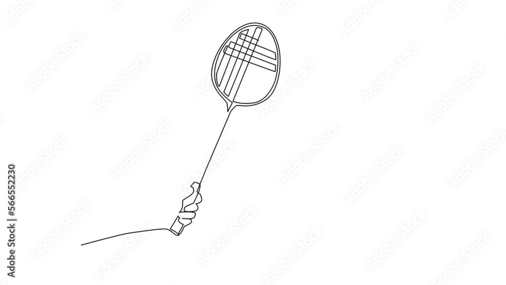 Animated self drawing of single continuous line draw player hand ...