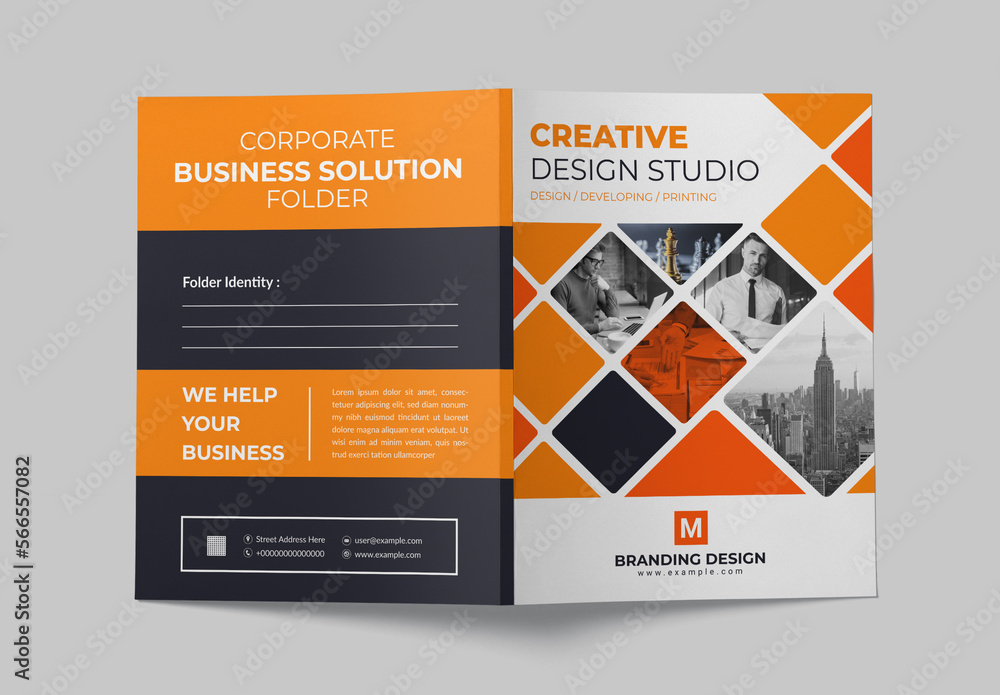 Digital Presentation folder Design Template Stock Template | Adobe Stock