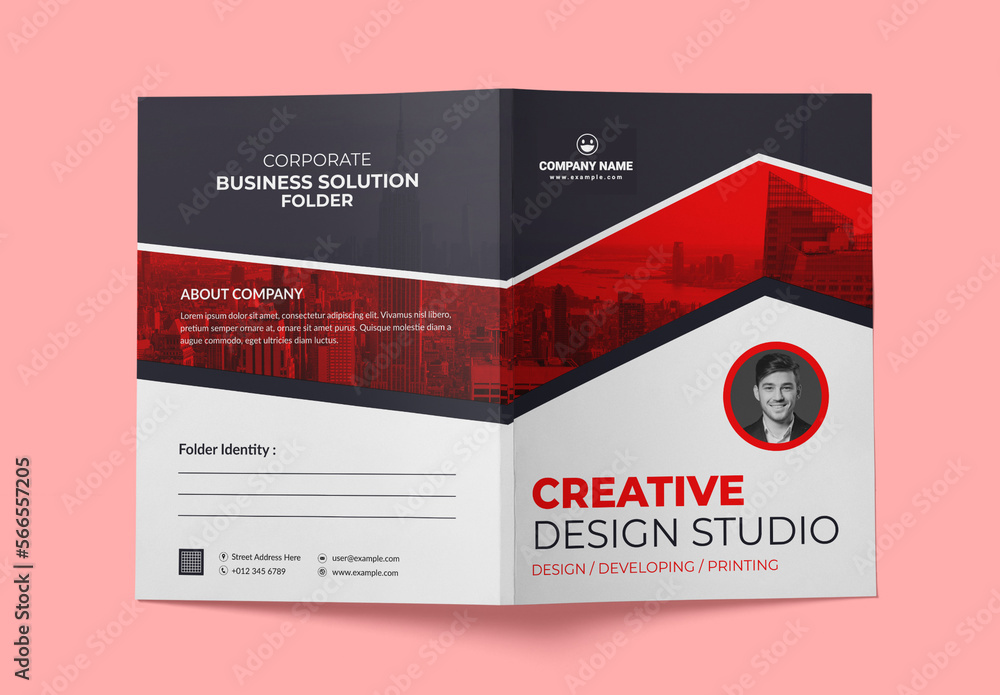 Presentation Folder Design Layout Template Stock Template | Adobe Stock