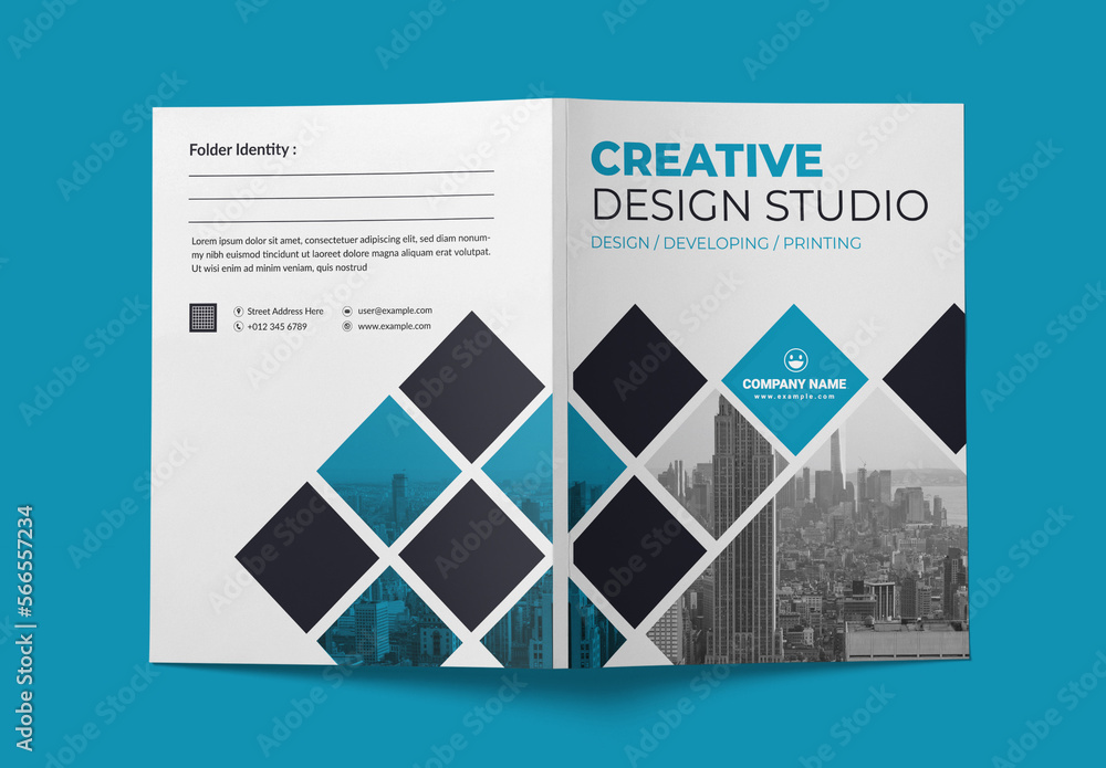 Studio Presentation Folder Design Layout Template Stock Template ...
