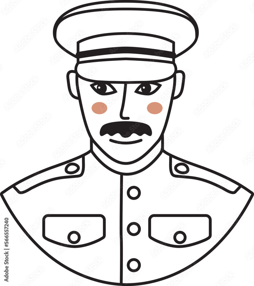 Military man of wearing full dress uniform.Officer in full dress ...