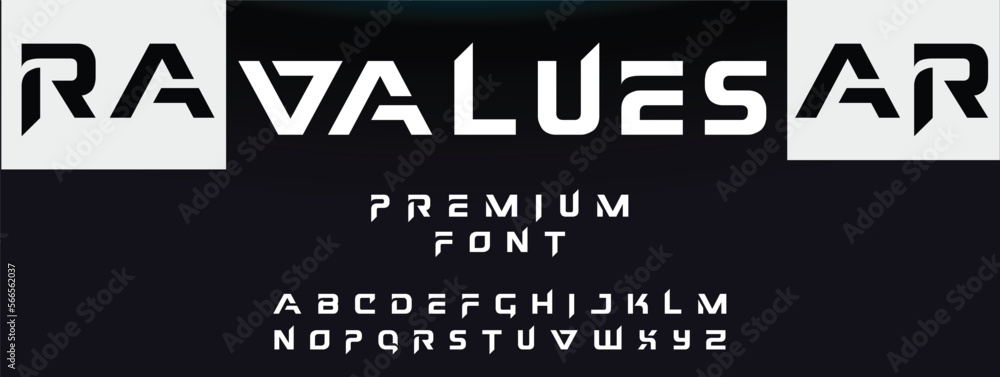 VALUES Modern Bold Font. Regular Italic Number Typography urban style ...