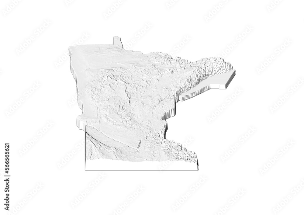 A map of Minnesota, Minnesota map in joyplot style. Minimalist poster ...