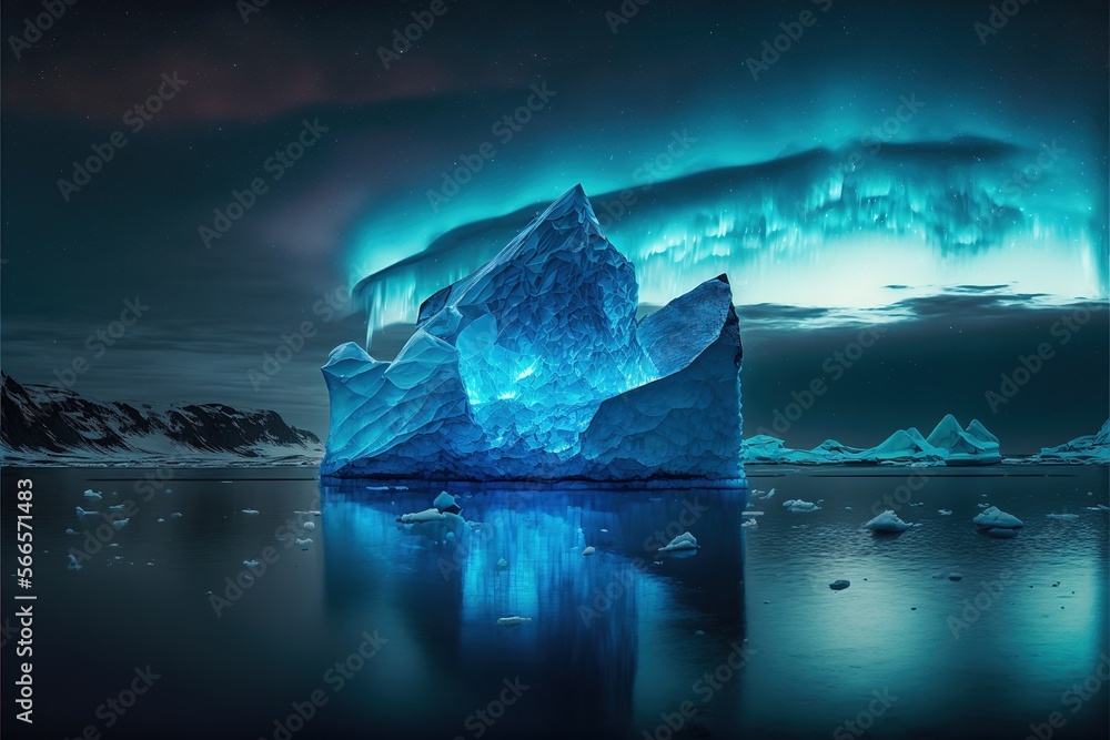 Iceberg At Night Wallpaper