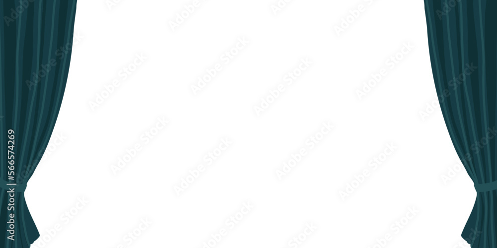 Window curtains. Realistic modern cloth for interior design. Elegant ...