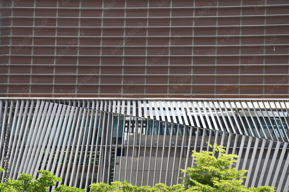 Silver gray color aluminum ventilation grille. A modern style of grill ...