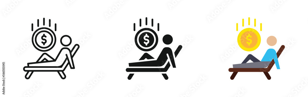 Passive income icon symbol template for web and graphic design ...