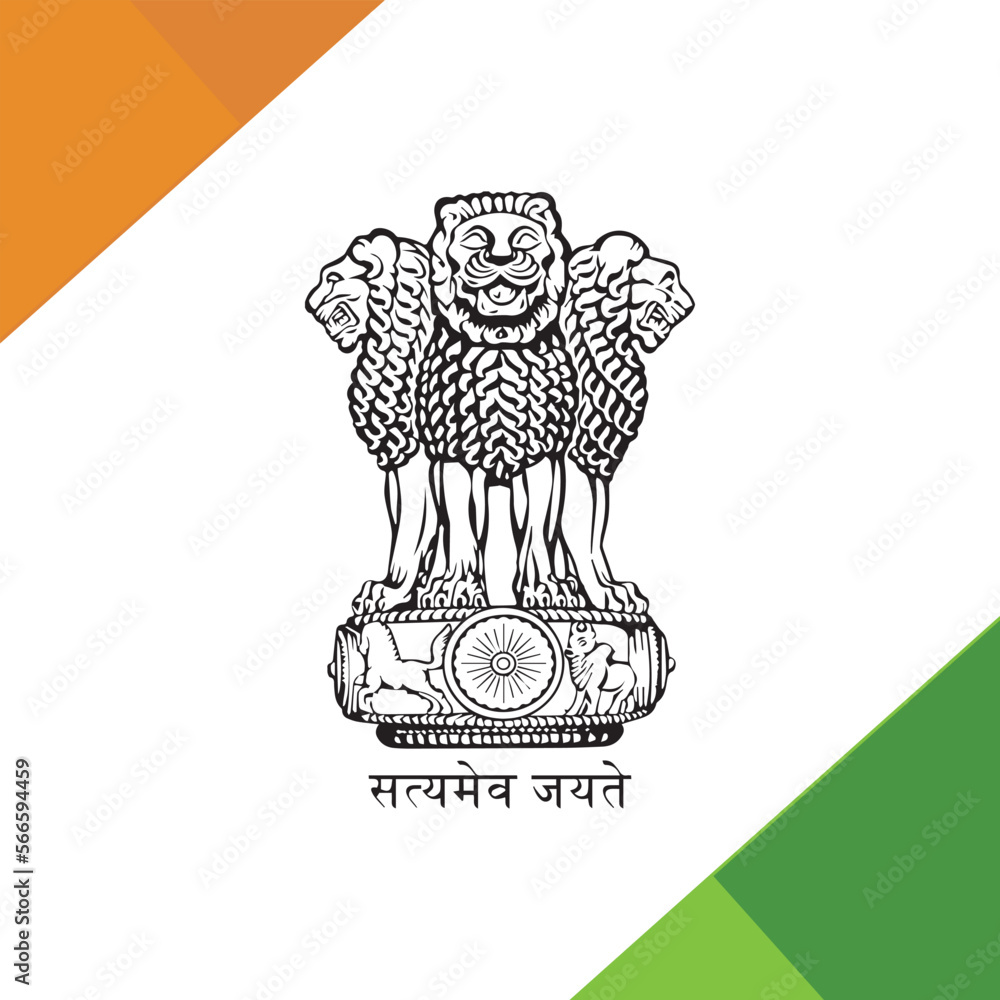 Photo & Art Print National Emblem of India. Vector, illustration., harpreet