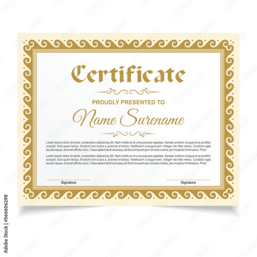 Islamic Arabic Arabesque Ornament Border Luxury Abstract Golden ...