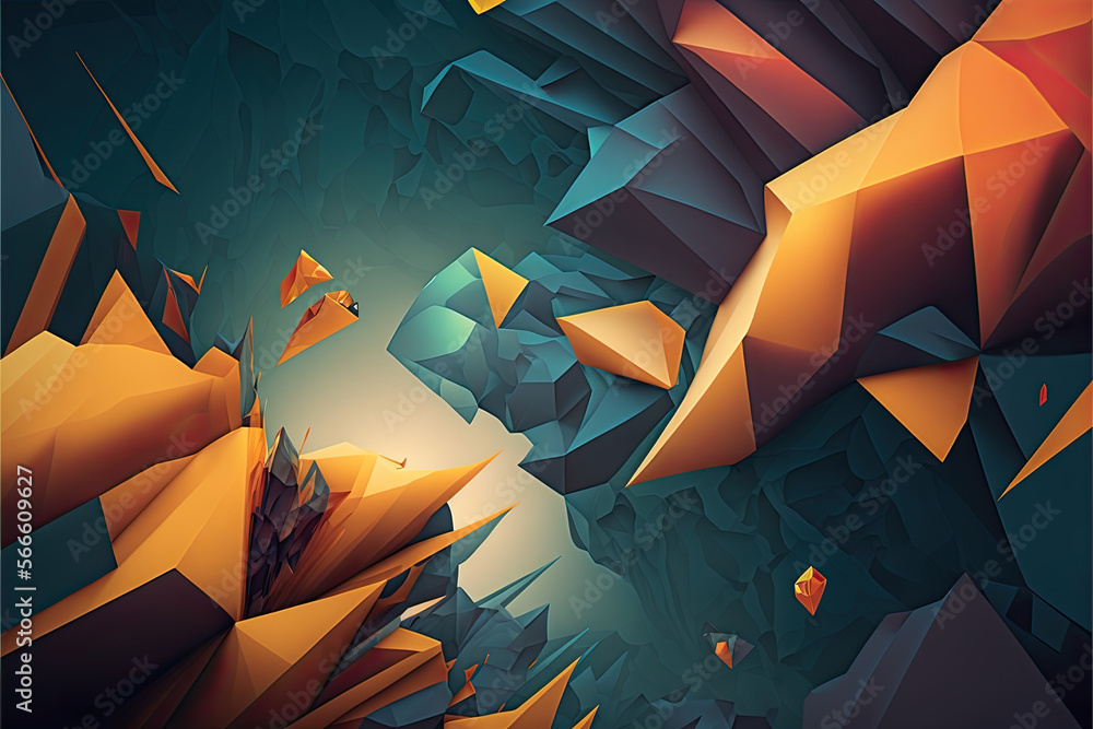 Polygonal shapes to create an abstract background with a modern angular ...
