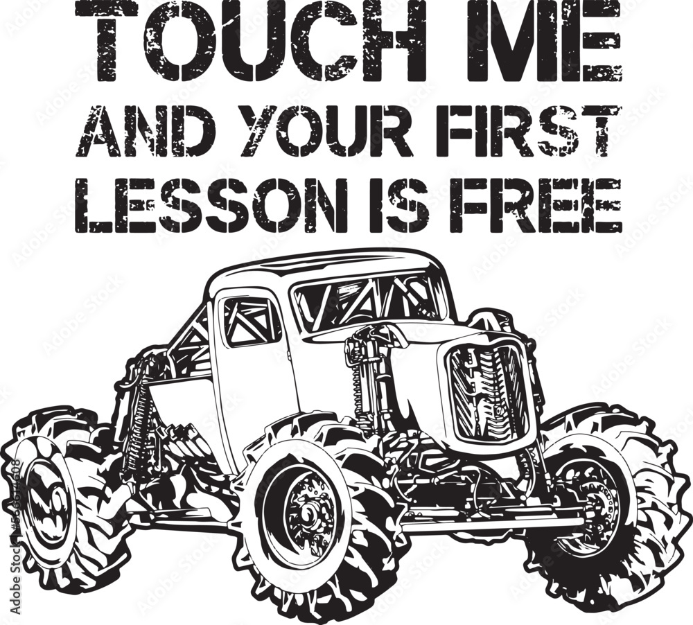 mega truck outline illustration for poster, digital printing, for ...