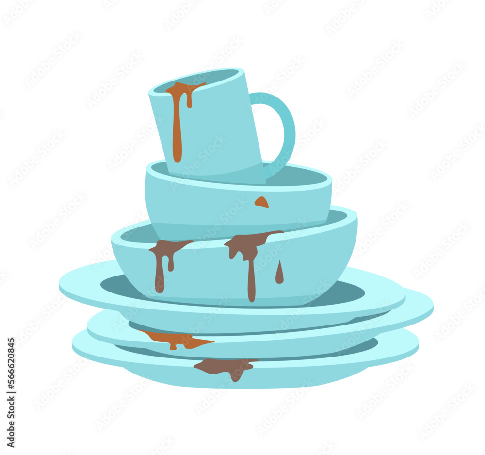 dirty dish with good quality with good color Stock Vector | Adobe Stock