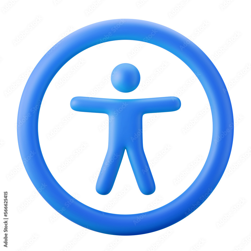 accessibility setting simple human character universal symbol user ...
