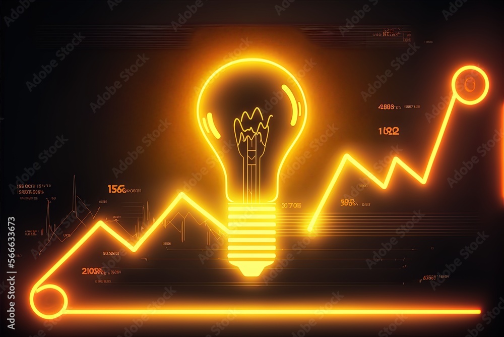 Interface design element with a lamp-shaped lightbulb and a loading bar ...