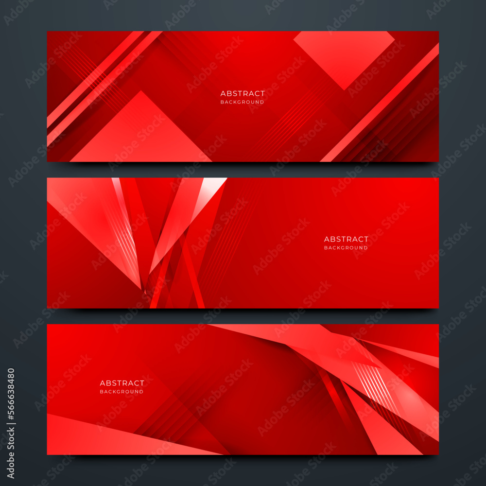 red modern abstract banner background design Stock Vector | Adobe Stock
