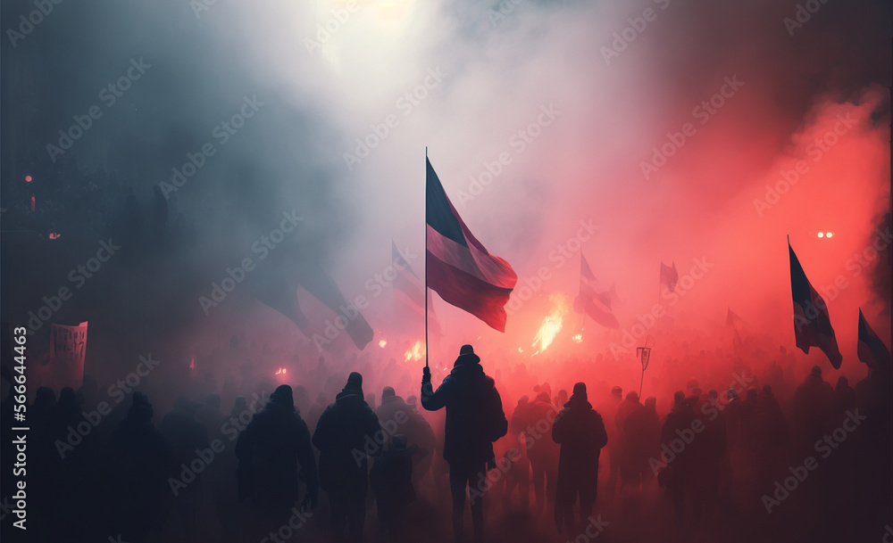 Popular uprising, crowds of protesters took to the streets to fight for ...