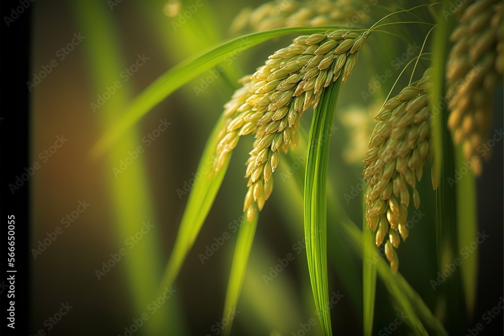 Rice Plant Generative AI Stock Illustration | Adobe Stock