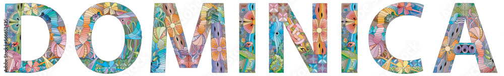 Vetor de Dominica is an island country in the Caribbean. Vector ...