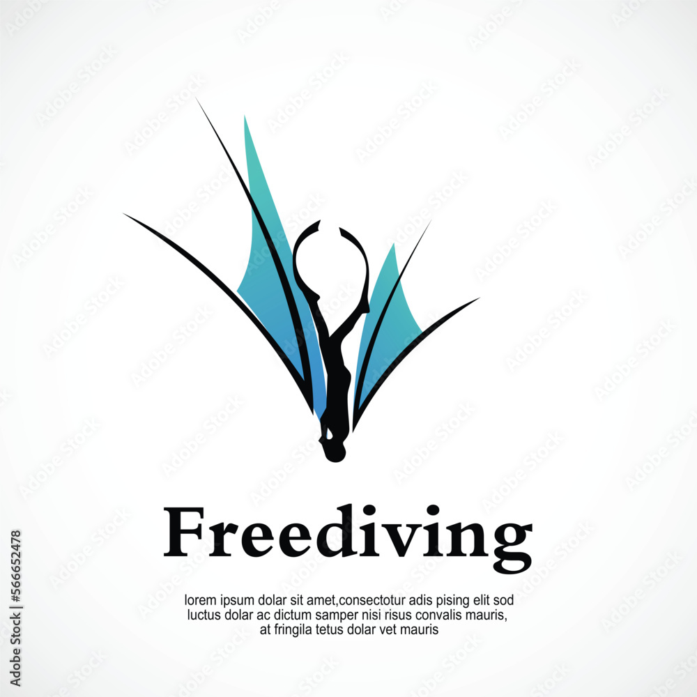 freediving club logo design idea Stock Vector | Adobe Stock