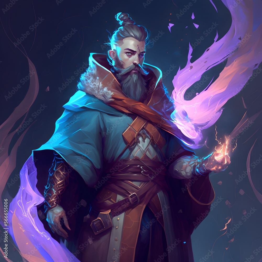 valorant art style male wizard wearing flowing cloth robes full body ...