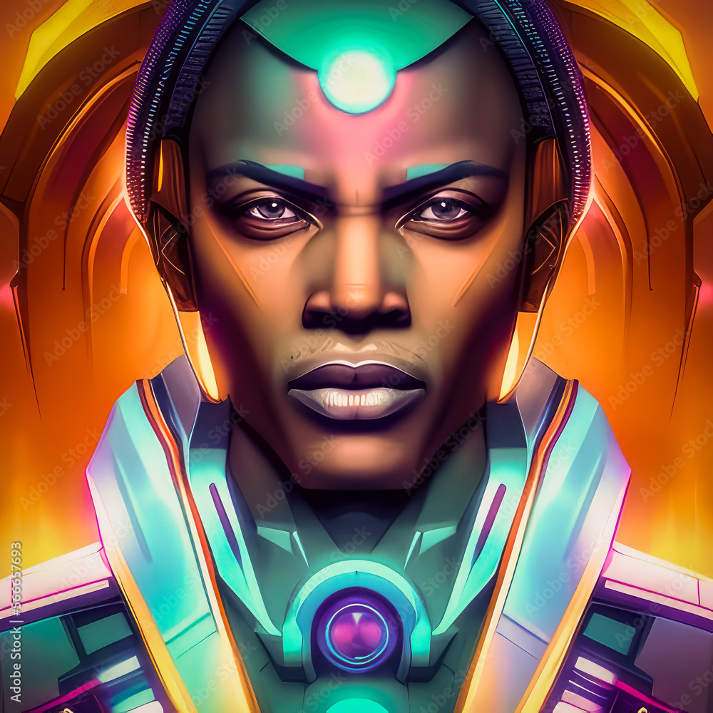 Generative AI - Intergalactic Traveler: A Futuristic Synthwave ...