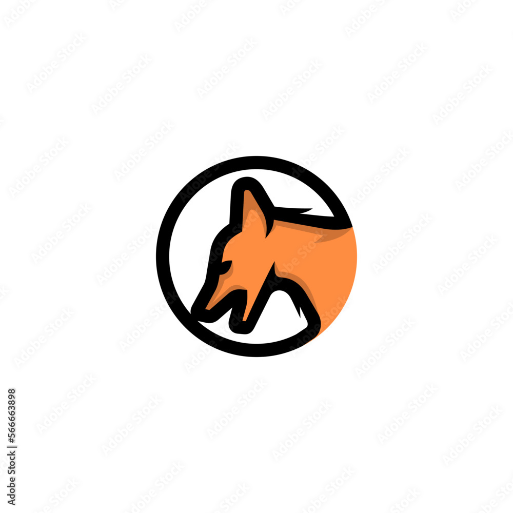 Fox Den logo design icon. Fox Den logo design inspiration. Fox animal ...