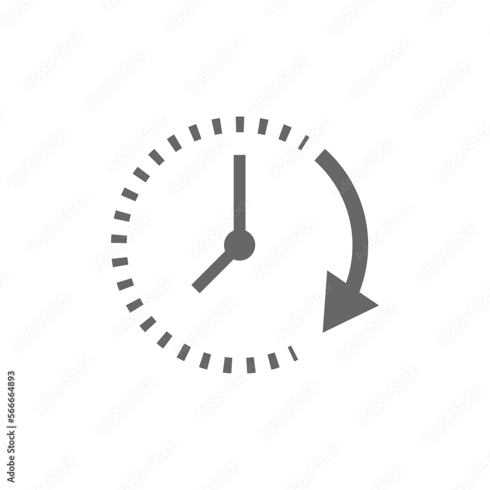 eps10 grey vector Passage of time abstract icon or logo isolated on ... eps10 grey vector Passage of time abstract icon or logo isolated on ...