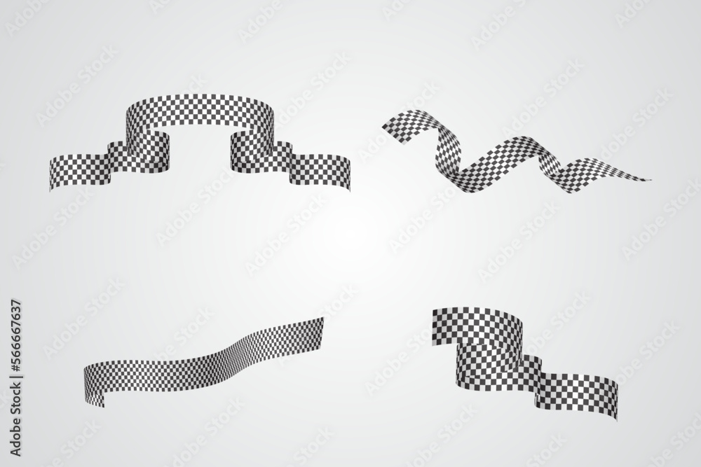 racing flag ribbon, Symbol marking start and end. for racing banner ...