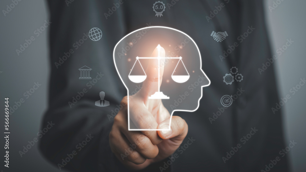 Stockfoto Business ethics Behavior and manners concept. Businessman ...