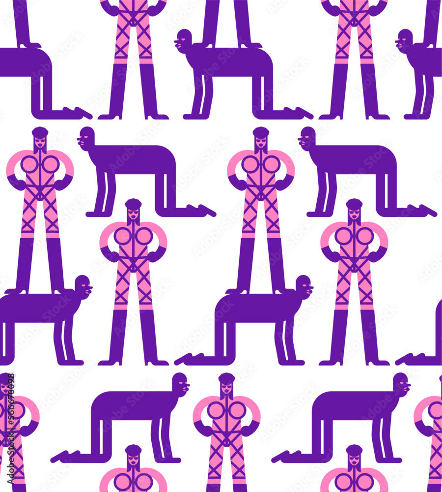 BDSM mistress and slave pattern seamless. Sex games background ...