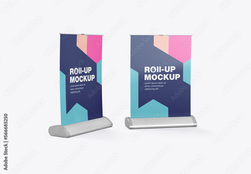 Small Roll-up Banner Mockup Stock Template | Adobe Stock