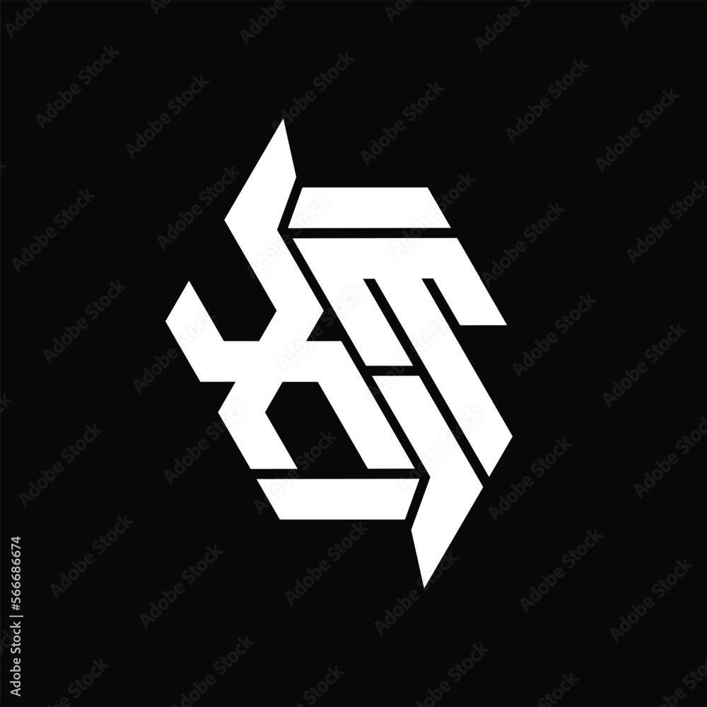 XT Logo monogram hexagon abstract shape vector images design template Stock Vector | Adobe Stock