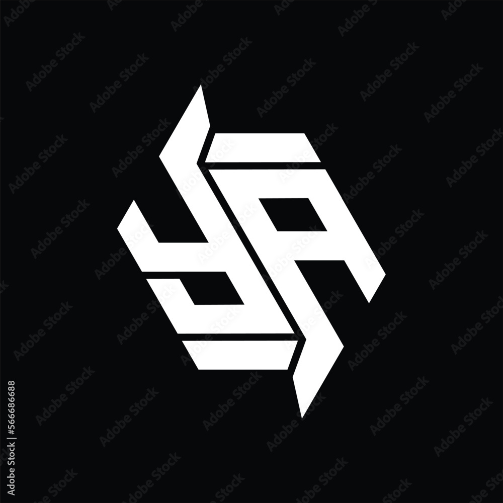 YA Logo monogram hexagon abstract shape vector images design template ...