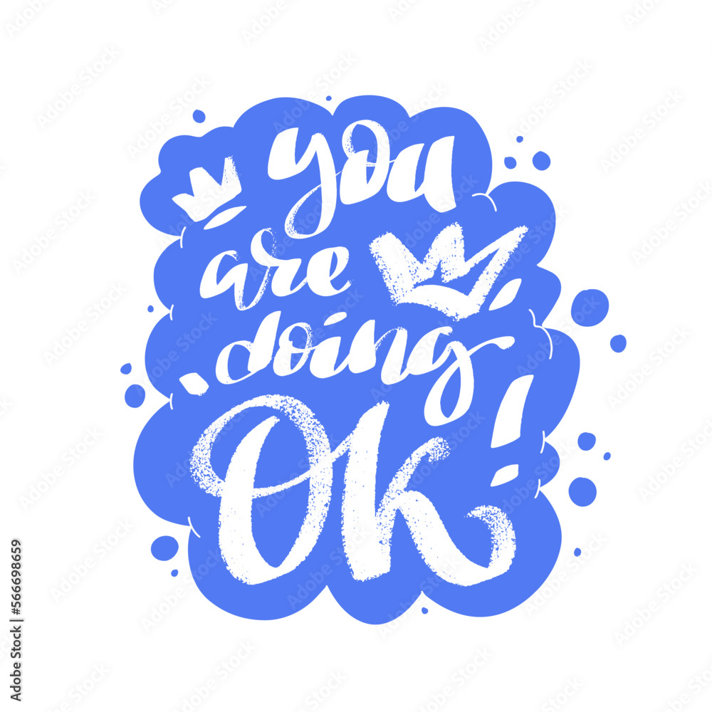 You are doing ok words inside hand drawn bubble. Hand drawn lettering ...