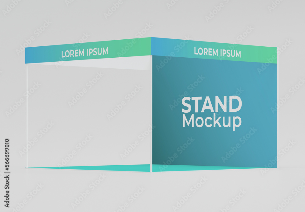Isometric View Exhibition Stand Mockup Stock Template | Adobe Stock