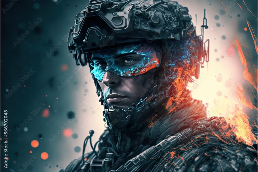 Universal soldier of the future in high resolution, avatar, poster ...