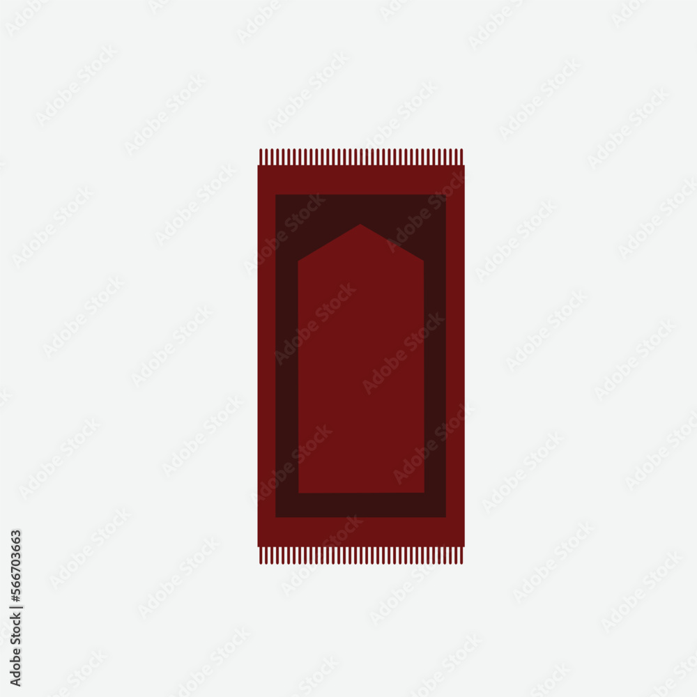 Muslim Prayer Rug Islamic textile Illustration. Ramadan kareem Prayer ...