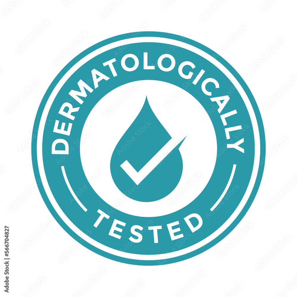 Dermatologically vector badge template. Suitable for product label ...