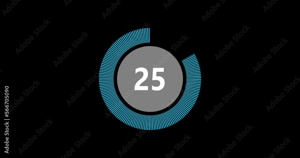 Countdown timer from 30 to 0 seconds realtime. Modern flat design of ...