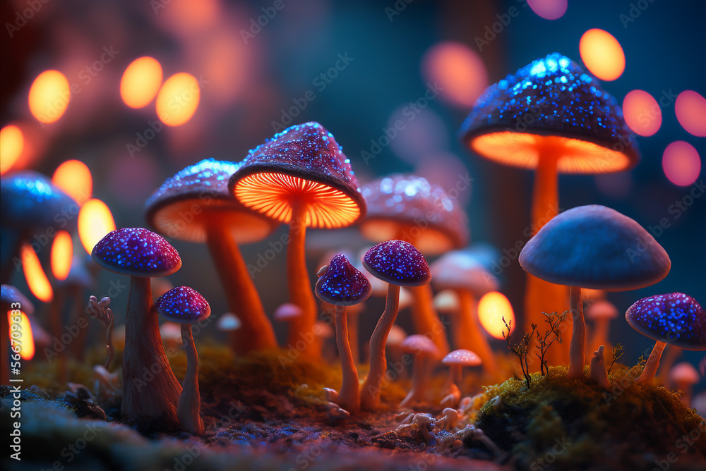 Mushroom Wallpaper ,Fantasy Wallpaper, 4K, Mushroom Light, Fantasy ...