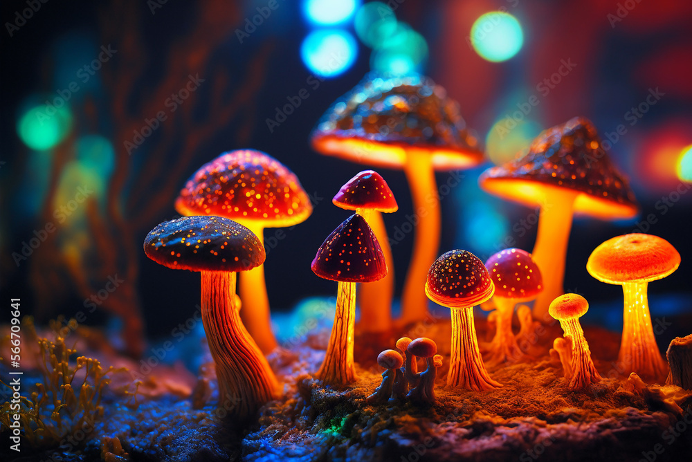 Mushroom Wallpaper ,Fantasy Wallpaper, 4K, Mushroom Light, Fantasy ...