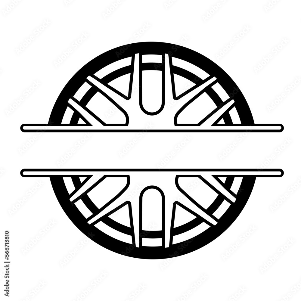 Car Rim Wheel Split monogram vector, Tire auto service logo Car repair ...