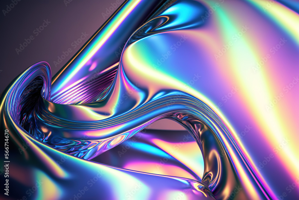 Iridescent abstract background. Generative Ai Stock Illustration ...
