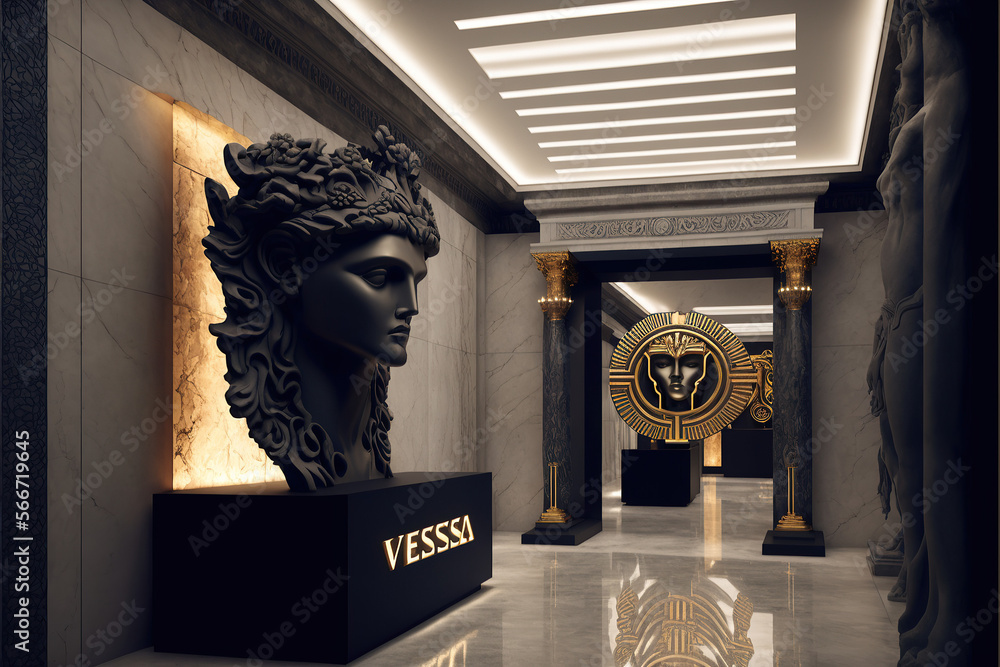 medusa store interior brutalist style Stock Illustration | Adobe Stock