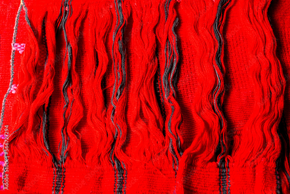 Handmade textile detail made by Guatemalan artisan in Central America ...