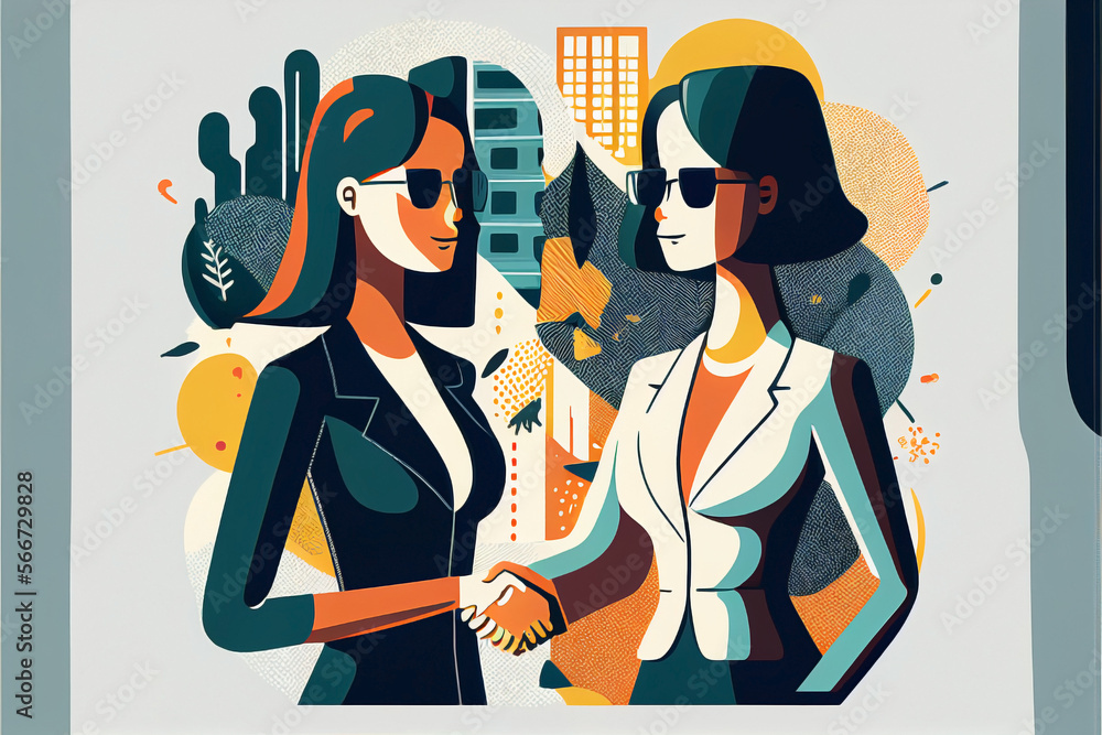 Women handshake of business partners. Concept of Deal, Partnership ...